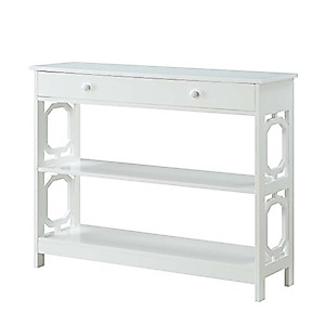 Convenience Concepts Omega 1 Drawer Console Table, White