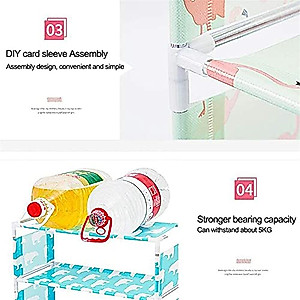 llibnn Shoe Rack,Non-Woven 4-Tier Dust-Proof Shoe Standing Storage Tall Shoe Organiser with Waterproof Fabric Tiers Simple Assembled,462254CM (Color : F) (Color : E)