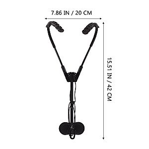 Generic Saxophone Shoulder Harness Aluminum Metal Sax Holder Comfortable Sax Neck Strap Hook for Saxophone for Horn Tenor Baritone Alto Sax Soprano Clarinet