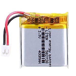 Liter energybattery 3.7V Lipo Battery 400mAh Rechargeable Lithium ion Polymer Battery 582728 Lithium Polymer ion Battery with JST Connector
