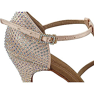 Very Fine Womens Dance Shoe Delphine Ballroom Latin Salsa Tango Cha Cha Waltz Flesh Satin 2.5" Heel 8.5 M
