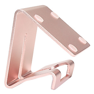 Honsky Solid Portable Universal Aluminum Desktop Desk Stand Hands Free Mobile Smart Cell Phone Holder Tablet Display Stand, Rose Gold