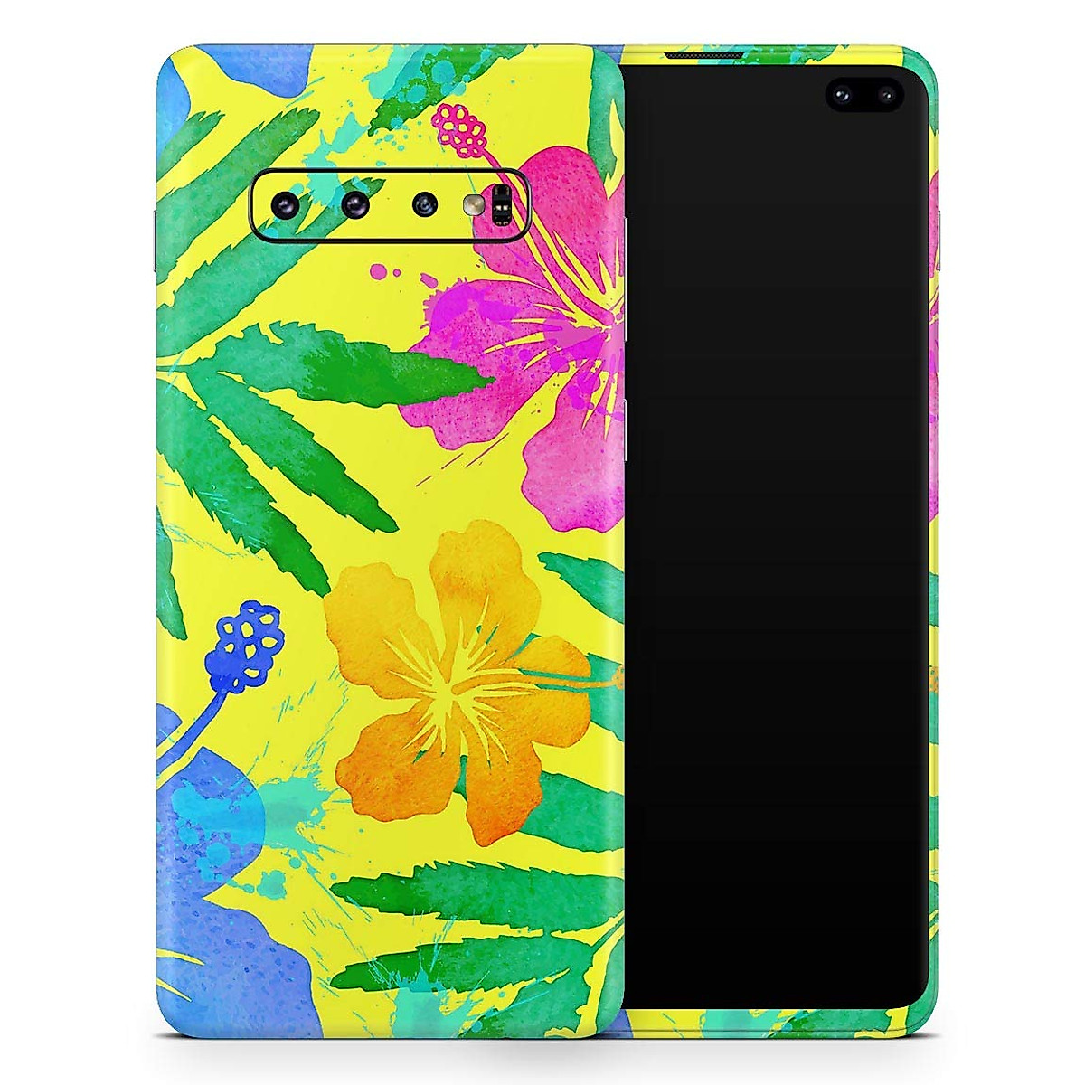 DesignSkinz Tropical Fluorescent v2 Protective Vinyl Decal Wrap Skin Cover Compatible with The Samsung Galaxy S20 (Screen Trim & Back Glass Skin)