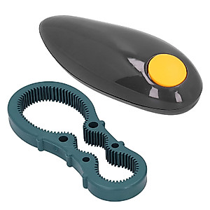 Fdit Portable Automatic Can Opener One-Touch Safety Magnetic Function Can Opener Electric Bottle Opener Black For Home Restaurant Aa Batteries