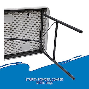 Iceberg IndestrucTable Commercial Folding Table, Indoor or Outdoor, Platinum, 750 lbs. Weight Capacity, 24” W x 48” L