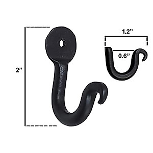 Pack of 20 Large Penny Single Robe Hook 2 Inch Iron Blacksmith Key Holder Towel, Handbags, Hat Hanging Perfect for Bathroom, Kitchen, Living Room by The Metal Magician