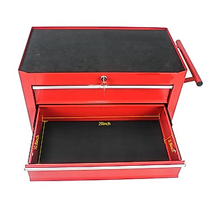 CuisinSmart Tool Chest,5 Drawers Multifunctional Tool Cart with Wheels,Metal Rolling Tool Cart Storage for Garage Workshop Warehouse Repair Shop,red