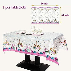 Unicorn Themed Birthday Party Plates Supplies