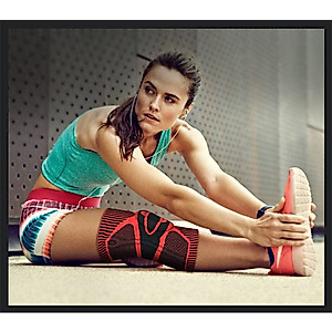 Knee Braces for Knee Pain, Compression Knee Brace with Stablalizers - Knee Support Brace for Hiking & Sport, Knee Brace for Arthritis, Running, Workout, Knee Injury Suitable for Men & Women (Large)