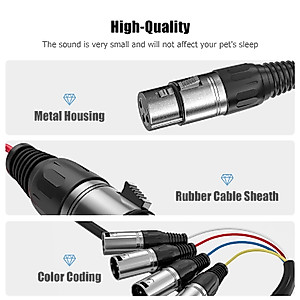 XLR Snake Cable, 10-Feet 4-Channel XLR Male to XLR Female Snake Splitter Microphone Cable Cord with Color Coded, Rubber Cable Boot, Ancable