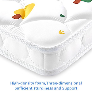 Mini Crib Mattress 38" x 24" x 4"- Firm Support and Comfort Premium Foam,Noiseless and Odorless,Hypoallergenic Mini Crib Mattress,Fits Mini and Portable Cribs,Dual Sided with Soft Breathable Fabric