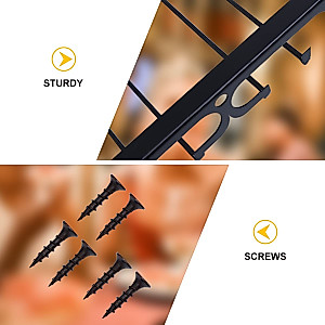 Ipetboom Wine Cup Shelf Wrought Iron Wine Glass Holder Hanging Storage Rack Goblet Holder