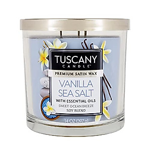 Tuscany 14 oz. Vanilla Sea Salt Soy Blend Jar Candle One Size (69646)