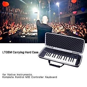 LTGEM EVA Hard Case for Native Instruments Komplete Kontrol M32 Controller Keyboard-Travel Protective Carrying Storage Bag