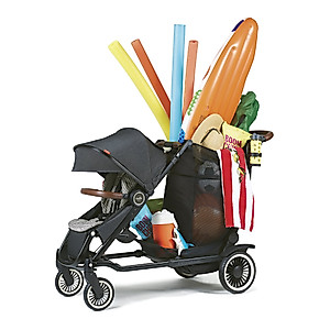 Austlen Entourage Stroller Cup Holder: Parent, Baby and Toddler Double Stroller Large Plastic Drink Holders