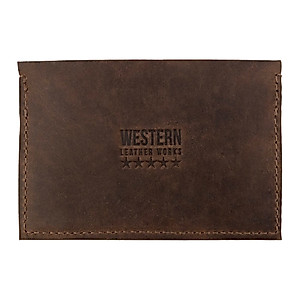 Western Leather Works, Minimalist Rodeo Wallet Handmade from Full Grain Leather, Compact Storage, ID Holder, Travel Accessory - Furry