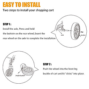 SUPENICE Grocery Utility Shopping Cart - Deluxe Folding Cart with Double Basket and 360° Rolling Swivel Wheels 66 lbs Utility Cart with Wide Cushion Handle Bar for Grocery Laundry Book Luggage Travel