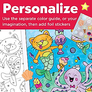 Faber-Castell Paint by Number Mermaid Pets - Kids Watercolor Mermaid Craft for Ages 6-8+