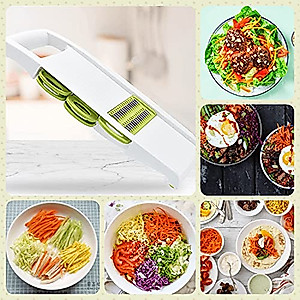 NACOLUS 5 in 1 Mandoline Slicer Vegetable Slicer Mandolin Multi Blade Potato Veggie Slicer Vegetable Cutter Julienne Shredder Potato Slicer