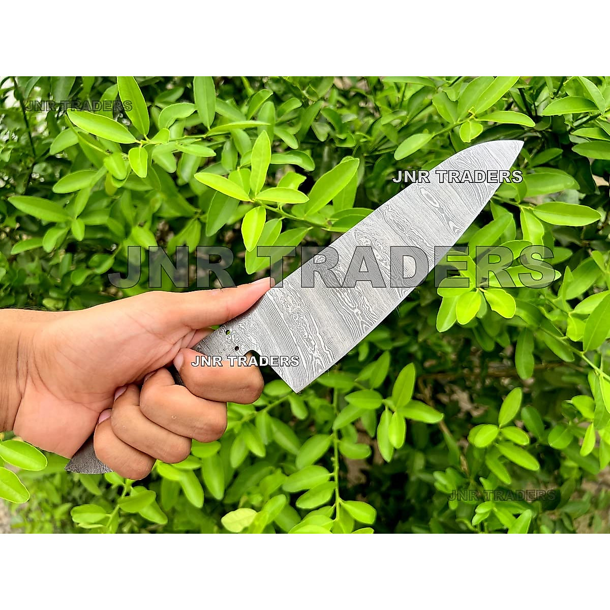 Forged Damascus Chef Knife Blank for Knife Making Diy 7 inch Blade Professional Japanese Santoku Knife Kitchen Knife Blank vk3717