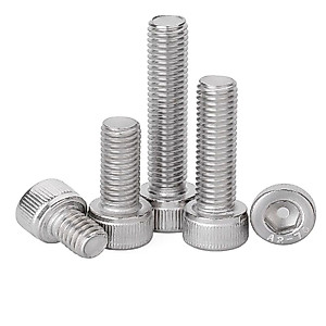10pcs 304 Stainless Steel Cylindrical Head Hexagon Socket Screws Cup Head Hexagon Socket Screws Bolts Hexagon Socket Screws (Size : M5*12)