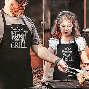 GEMHOPE Kids Apron Children Grill Aprons Funny Child Apron with 2 Pockets Birthday Gifts for Girls Cooking Kitchen Baking Painting