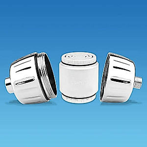 AquaBliss SF500 HD HEAVY DUTY High Output Shower Filter - w/an Extra SFC500 Filter Cartridges & 30pc Pack of Sediment Pads (Exclusive Bundle)