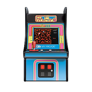 My Arcade Micro Player Mini Arcade Machines: Bubble Bobble and Ms. Pac-Man Video Games, Fully Playable, 6.75 Inch Collectibles, Color Displays, Speakers, Volume Buttons, Headphone Jacks - Electronic Games