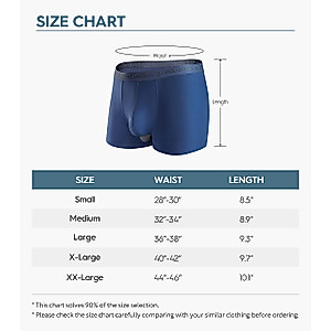 DAVID ARCHY Men's Underwear Micro Modal Dual Pouch Trunks Support Ball Pouch Bulge Enhancing Boxer Briefs for Men 3 or 4 Pack(M,Black/Dark Gray/Navy Blue/Olive Green)