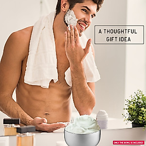 Stainless Steel Shaving Soap Bowl, Stainless Steel Shaving Mug, Shaving Cup, Mug for Shave Cream & Soap - Unbreakable Shaving Cup, Barbers Accessories For Your Wet Shaving Kit