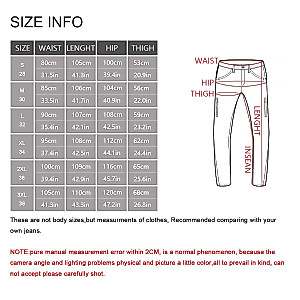 Men's Motorcycle Riding Pants Denim Jeans Protect Pads Equipment with Knee and Hip Armor Pads VES6 (Black, XL=34)