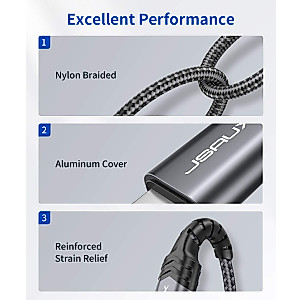 JSAUX AUX Cord for iPhone 3.3Ft [Apple MFi Certified] 3.5mm Aux Cable for Car Compatible with iPhone 14 13 12 11 XS XR X 8 7 6 iPad iPod for Car Home Stereo, Speaker, Headphone-Grey