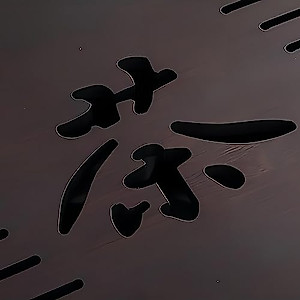 Tea Tray, 13 inch Chinese Kung Fu Tea Catch and Filter Tray, Dry Foam Beverage Tray, Bamboo Hollowed Out Bottom Storage Tray, Removable Tiered Tray