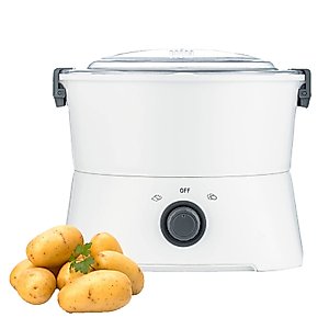 Electric Potato Peeler, Commercial Small Potato Peeling Machine, Vegetable Dehydrator, 1 kg Capacity, One-button Drive, Convenient and Fast, for Canteens, Hotels, Restaurants or Home Kitchen