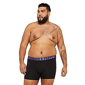 Savage X Fenty, Men's, Savage X Boxer Briefs with Iridescent Logo Waistband, Caviar, M