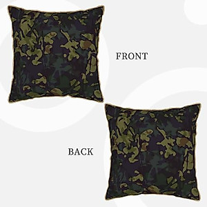 Augenstern Zippered Pillow Protectors Cover Case Camo-Hunting-Grassland Decorative Throw Pillow Cover Square Cushion Case 20"X20"