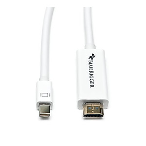 BlueRigger Mini DisplayPort to HDMI Female Adaptor Cable ((Mini DP/Thunderbolt to HDMI Cable) - Compatibe with MacBook Pro/Air - with HD Audio