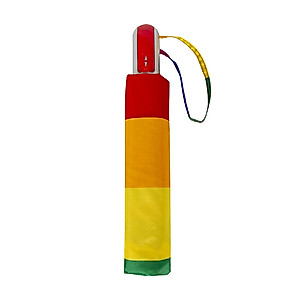 ShedRain Auto Push Button Open & Close Compact Folding Lightweight Travel Rainbow PRIDE Umbrella - Rain, Wind & Sun Protection