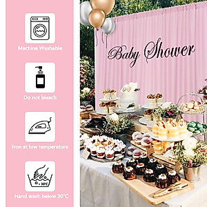 Pink Backdrop Curtain for Parties Rod Pocket Pink Curtains Photography Backdrop Drapes Privacy Fabric Decoration for Birthday Party Wedding Baby Shower Home Decor, 5ft x 10ft, 2 Panels