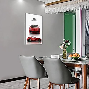 Car Poster Ferrari F40 Supercar Posters Racing Car Canvas Wall Art For Boy's Bedroom SuperCar Wall Decor Frame-style 24x36inch(60x90cm)