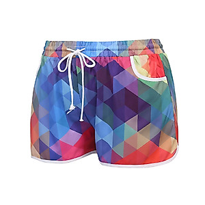 IN'VOLAND Women's Plus Size Swim Shorts Quick Dry Beach Boardshorts Floral Print Swimwear Bottom Trunks with Pockets 2024
