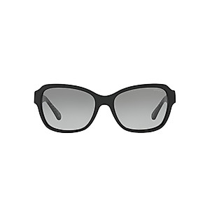 Coach HC8232 Sunglasses, Black/Dark Grey Gradient, 56 mm