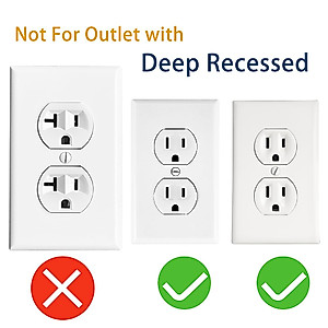 12 Packs Loose Outlet Fix Plug | Make Your Loose Socket Jack Snug for Power Plug | Socket Extender Secured onto Wall Socket | Won't Fall Out Easily or Cut Off Electricity - Matte White