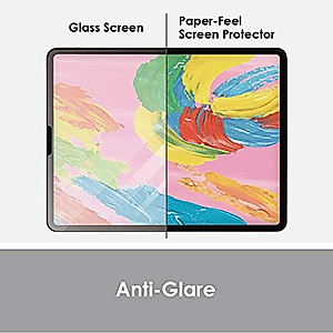 ELECOM Paper-Feel Screen Protector for iPad Pro3(11",2021)/ iPad Air4(10.9", 2020)/ iPad Pro2(11",2020)/ iPad Pro1(11",2018)Designed for Drawing, Anti-Glare Scratch-Resistant Bubble-Free (TB-APS110-W)