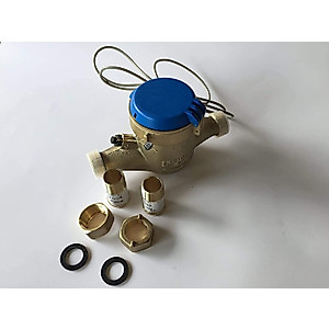 DAE MJ-75 Non Lead Potable Water Meter, 3/4" NPT Couplings, Pulse Output, Gallon