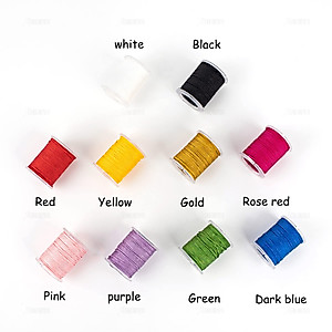 AUEAR, 10 Pack 0.8mm Jewelry Nylon Cord for Jewelry Making Chinese Knot Bracelet String Beading Thread 10 Rolls