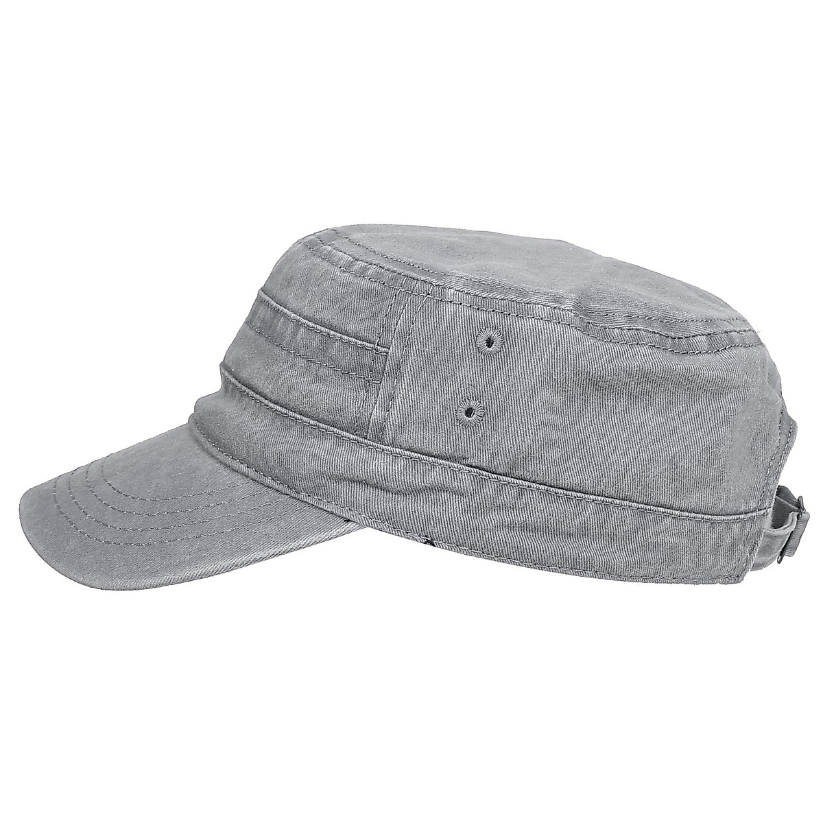 WITHMOONS Washed Cotton Cadet Cap Vintage Military Army Hat Mens Womens KZ40037 (Lightgrey)