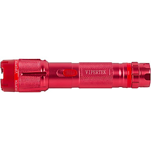 VIPERTEK VTS-T03 Aluminum Stun Gun with LED Flashlight, Red