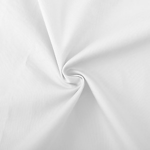 EVOLIVE New 300TC Thread Count 100% Cotton Body Pillow Cover/Case Replacement with Hidden Zipper Closure 21"x54" (White)