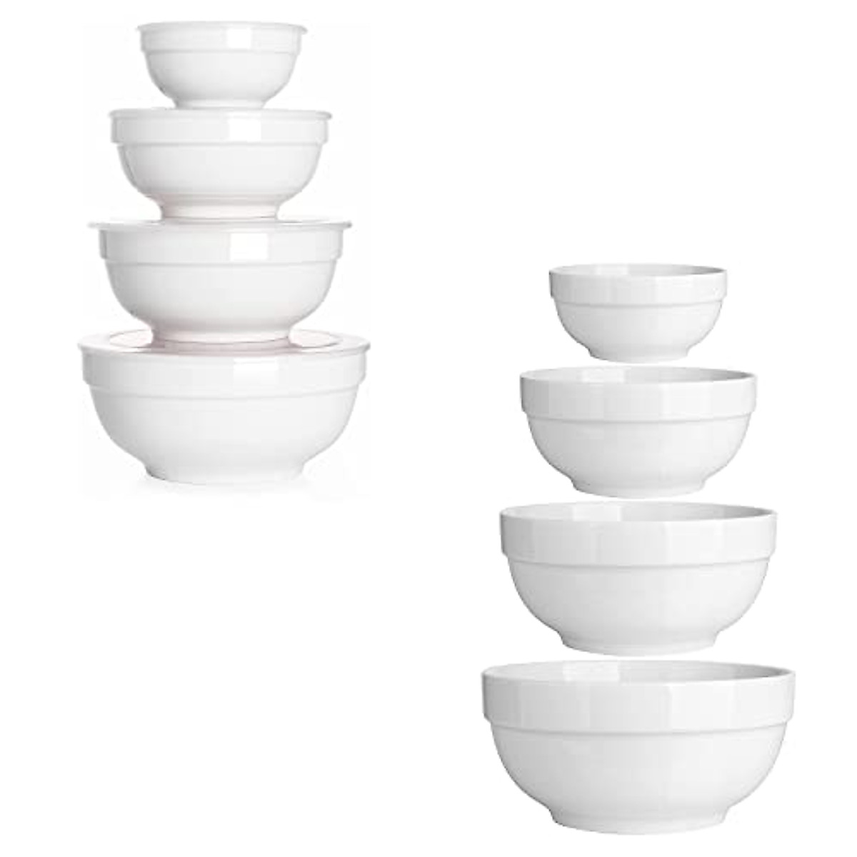 DOWAN Bundle Porcelain Serving Bowls, 64/42/22/12 Ounce